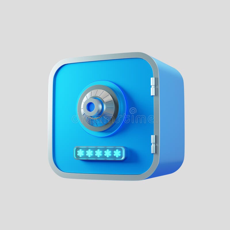 A 3D-rendered Icon of a Security Concept with Safebox. Stock ...