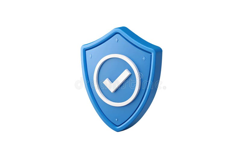 3D Render Red Shield Icon with White Secure Checkmark Isolated PNG on ...