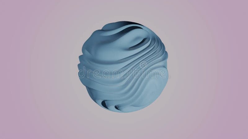 3D Rendered Blue Sphere with Moving Texture on a Pink Background Stock ...