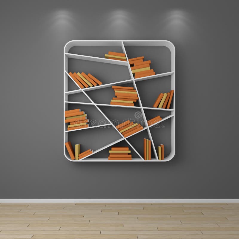3d rendered bookshelves. stock photo. Image of render - 65433368