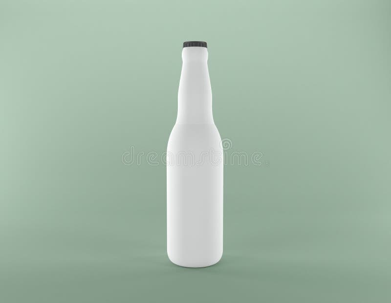 Beverage Three Bottles Mockup 3D Rendered Stock Illustration ...