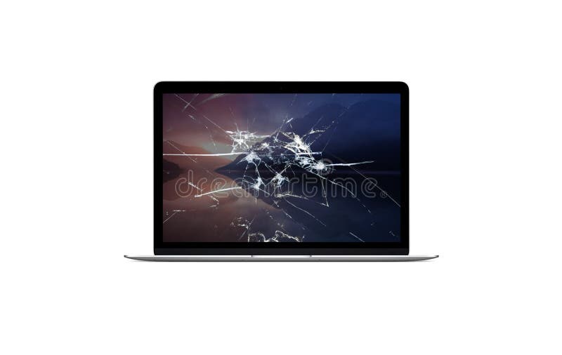 3D Rendered Broken Screen Laptop - Broken Screen MacBook - Laptop ...