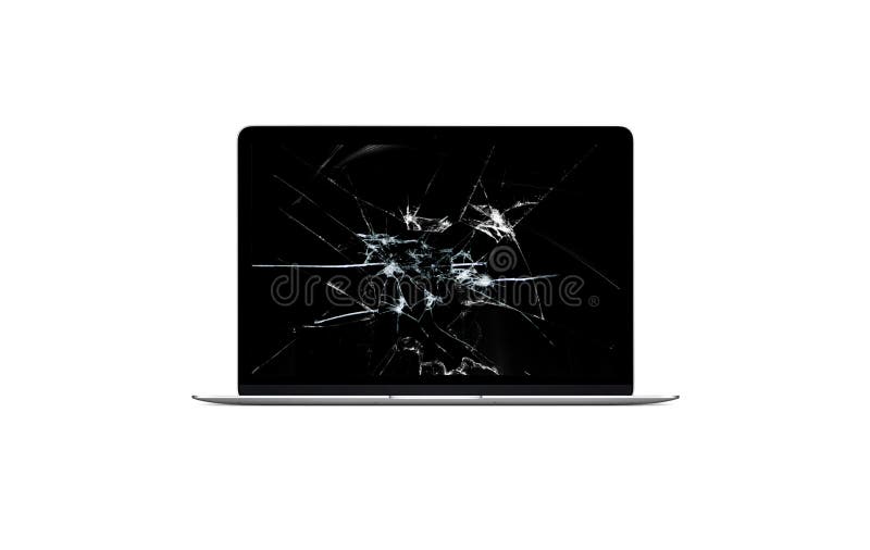 3D Rendered Broken Screen Laptop - Broken Screen MacBook - Laptop ...