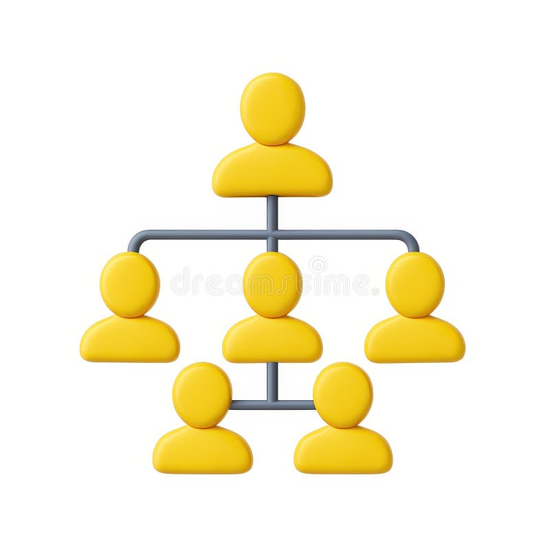 3d Rendered Business Organizational Chart Illustrating Company ...