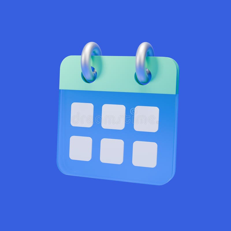 A 3D-rendered Calendar Displaying Date. Stock Illustration ...
