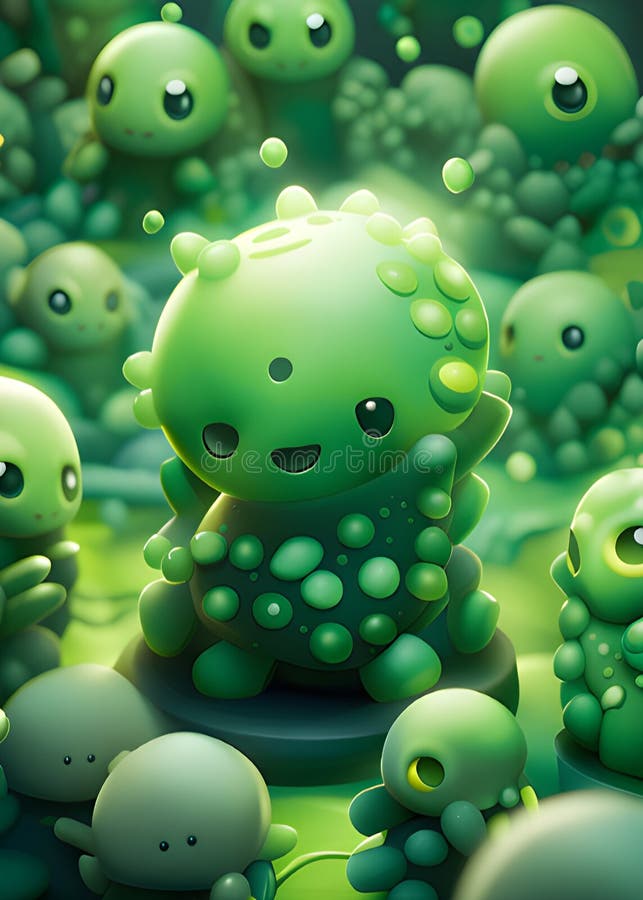 3d Rendered Cartoon Alien Robot Illustration Ai Generated Stock Illustration Illustration