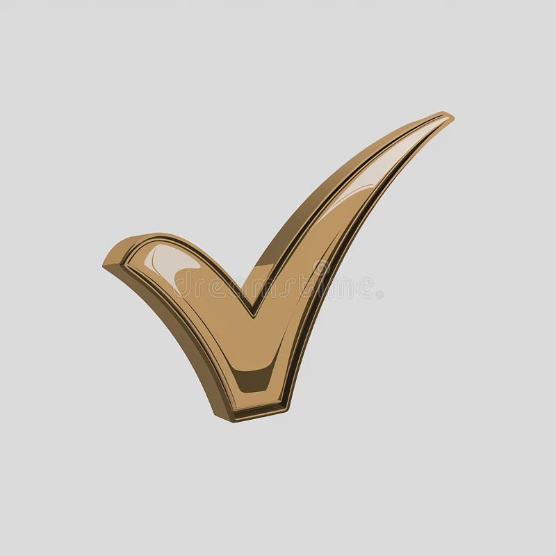 3D rendered checkmark icon stock illustration. Illustration of badge ...