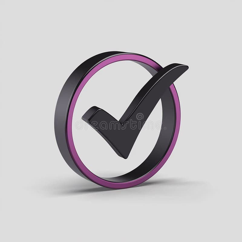 3D rendered checkmark icon stock illustration. Illustration of checkbox ...