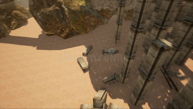 Old Ruins - Scene 4.2 stock footage. Video of mountains - 190486836