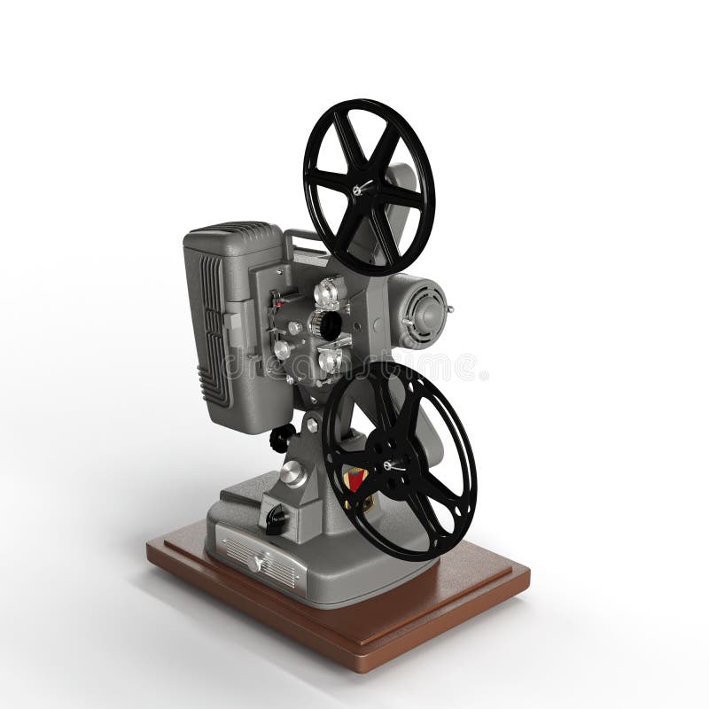 3d Rendered Closeup of a Metal Camera on a Base with Wheels Stock ...