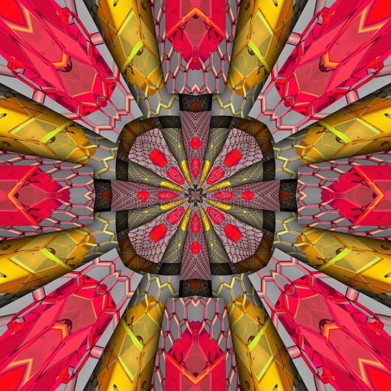 3D Render Combo Pattern Tile Stock Illustration - Illustration of ...