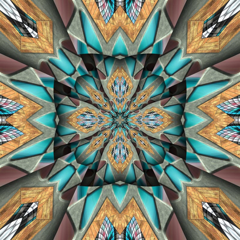 3D Render Combo Pattern Tile Stock Illustration - Illustration of ...