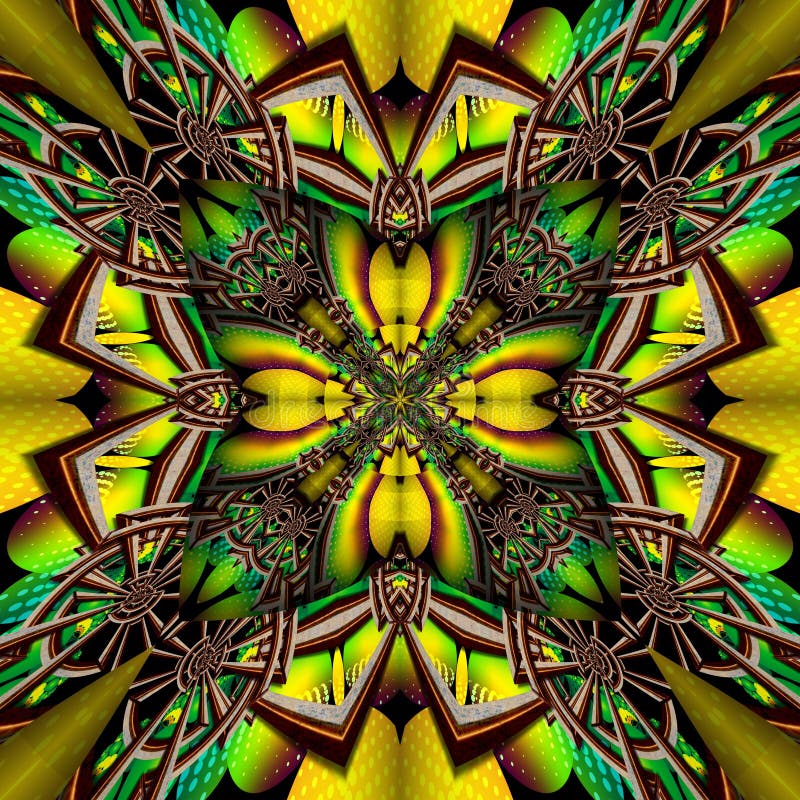 3D Render Combo Pattern Tile Stock Illustration - Illustration of ...