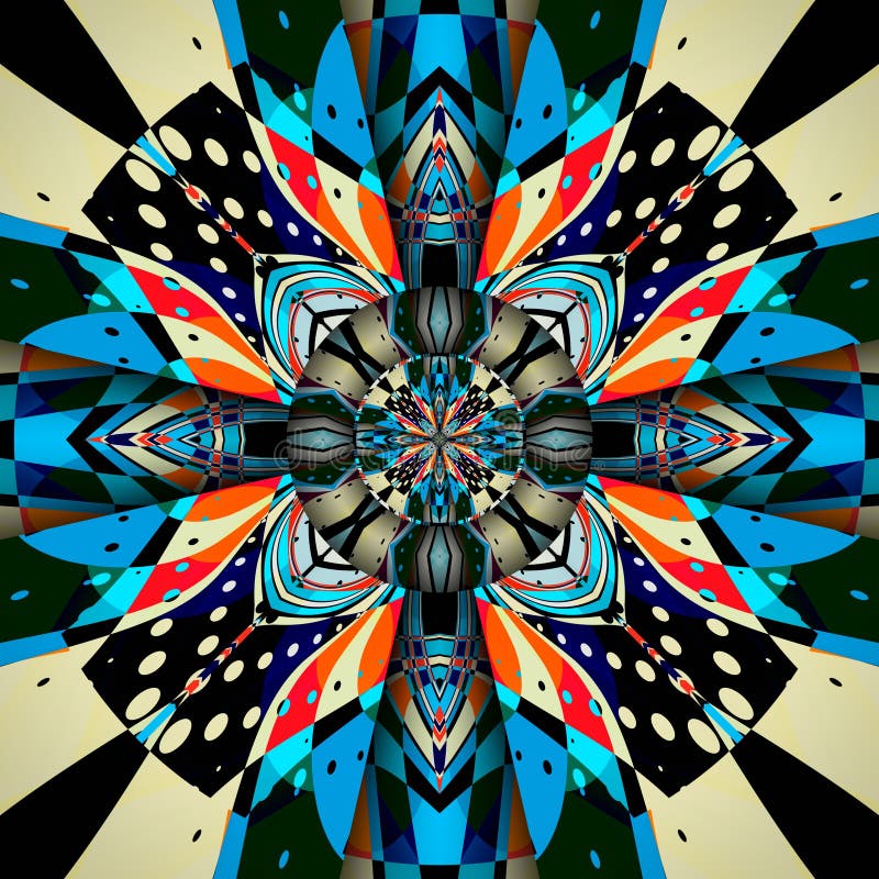 3D Render Combo Pattern Tile Stock Illustration - Illustration of ...