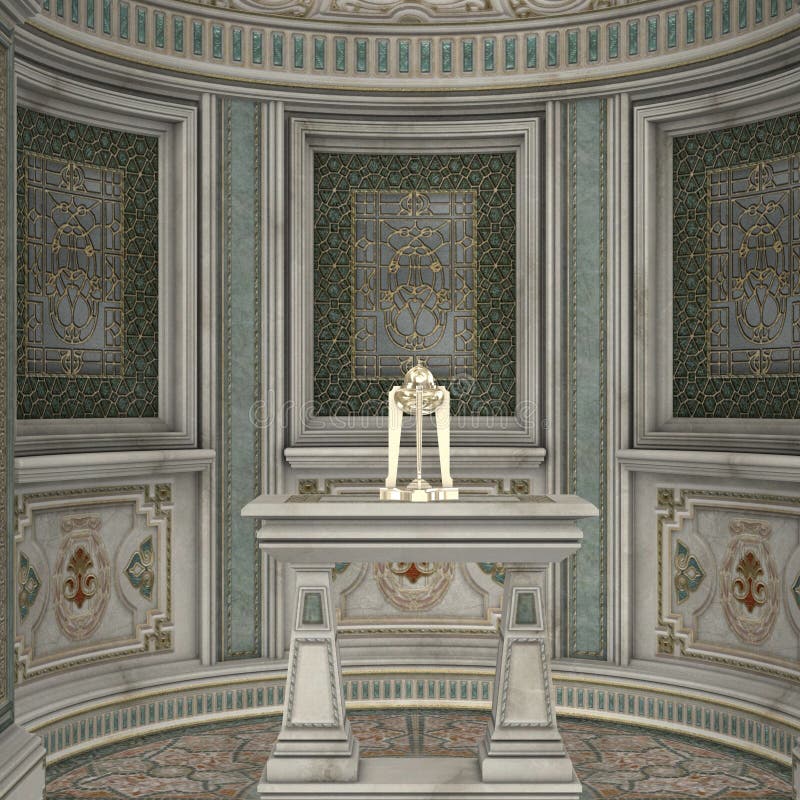 3d rendered crypt interior stock illustration. Illustration of dark ...