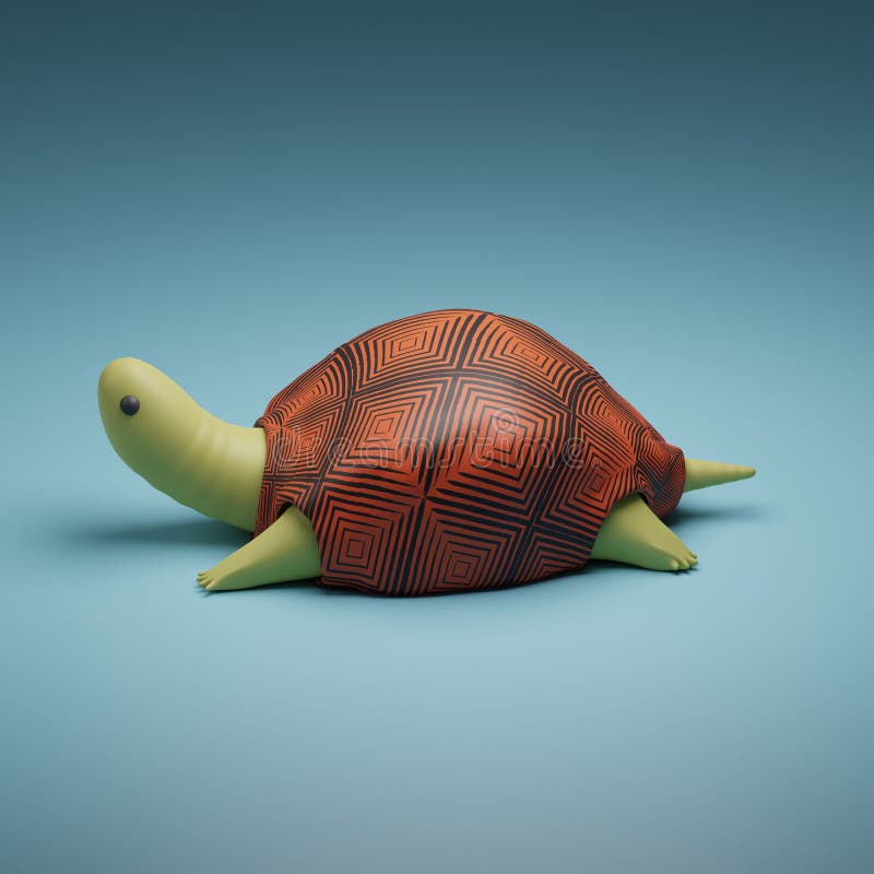 3D rendered cute turtle stock illustration. Illustration of beautiful ...