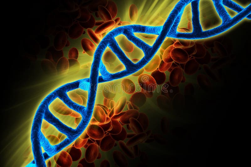 Lotus Flower on Dna Chain Background Close-up Stock Image - Image of ...