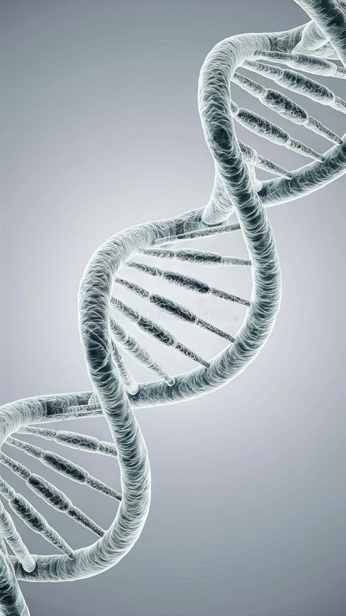 3D Rendered DNA Strand Simulation Stock Illustration - Illustration of ...