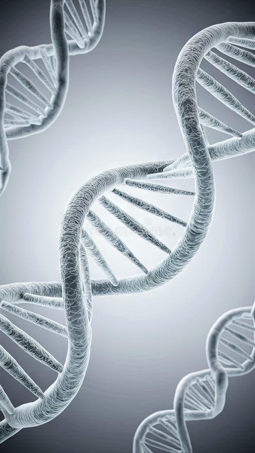 3D Rendered DNA Strand Simulation Stock Illustration - Illustration of ...