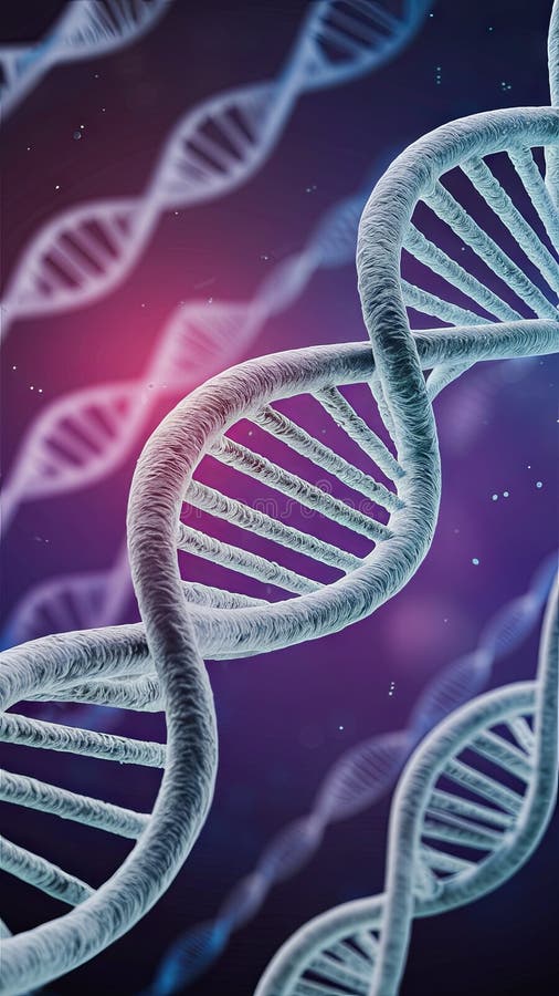 3D Rendered DNA Strand Simulation Stock Illustration - Illustration of ...