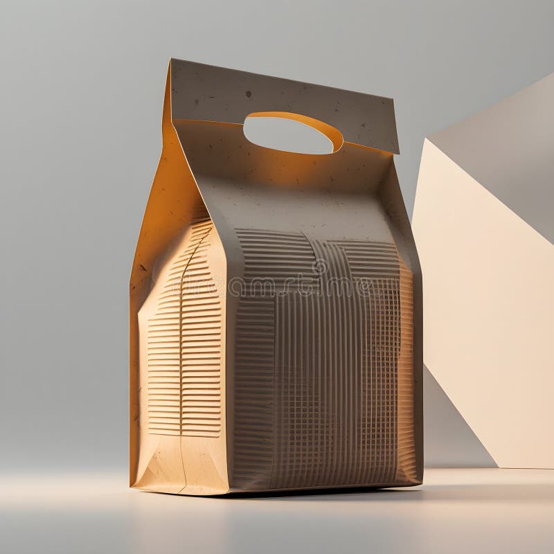 3D Rendered Eco Packaging Mockup with Recycled and Biodegradable ...