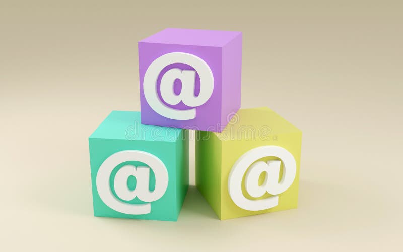 3d Rendered Email Sign in a Cardboard Box Minimal Concept 3D Render ...