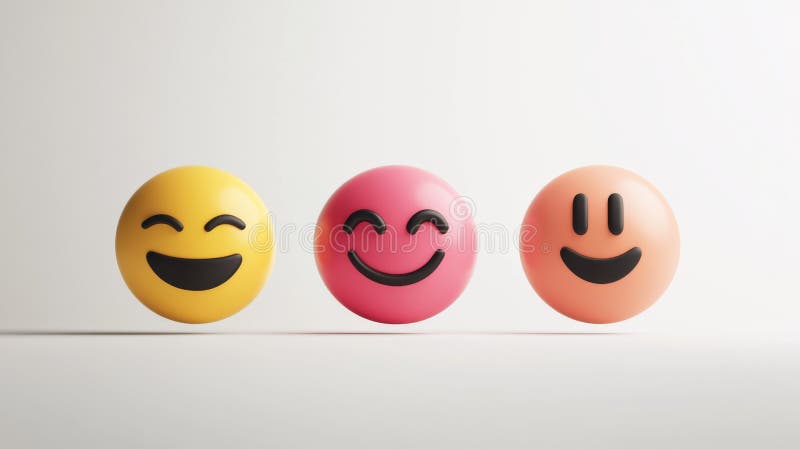 3D Rendered Emojis Happiness Variations, Positive Emotions, Smiley ...