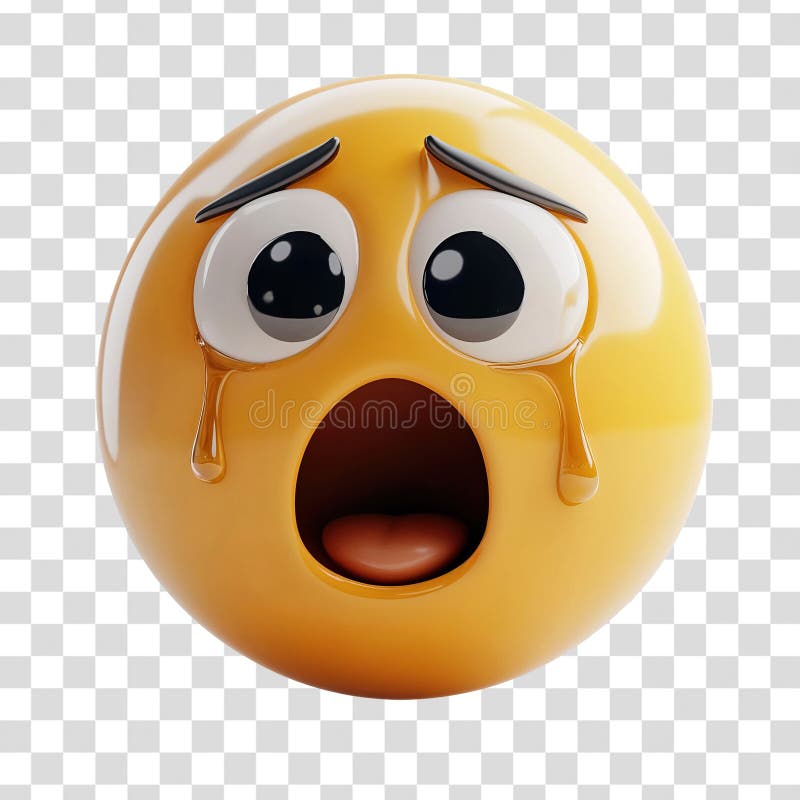 A Yellow 3d Rendered Emoji Laughing Out Loud on a Transparent ...