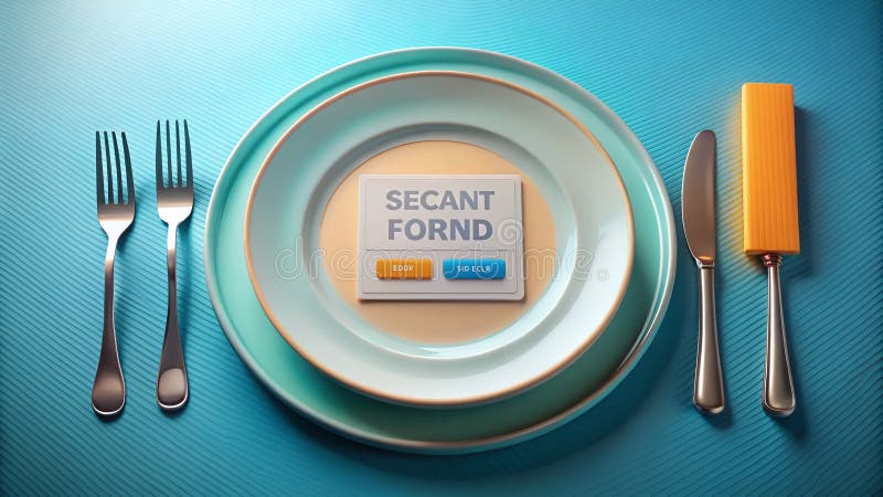 3D Rendered Empty Plate a Visual Representation of the Food Not Found ...