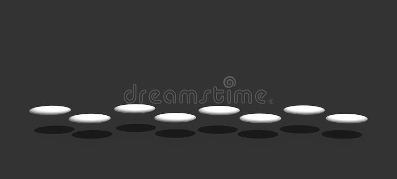 3d Rendered Floating Stepping Stones Stock Illustration - Illustration ...