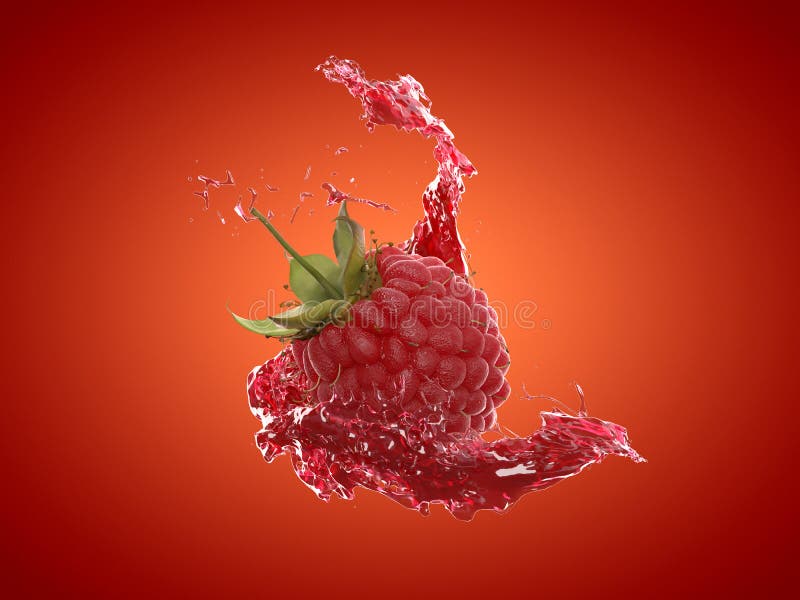 Raspberry splash stock vector. Illustration of reflection - 31949245
