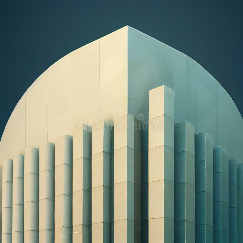 3D Rendered Futuristic Building Stock Illustration - Illustration of ...