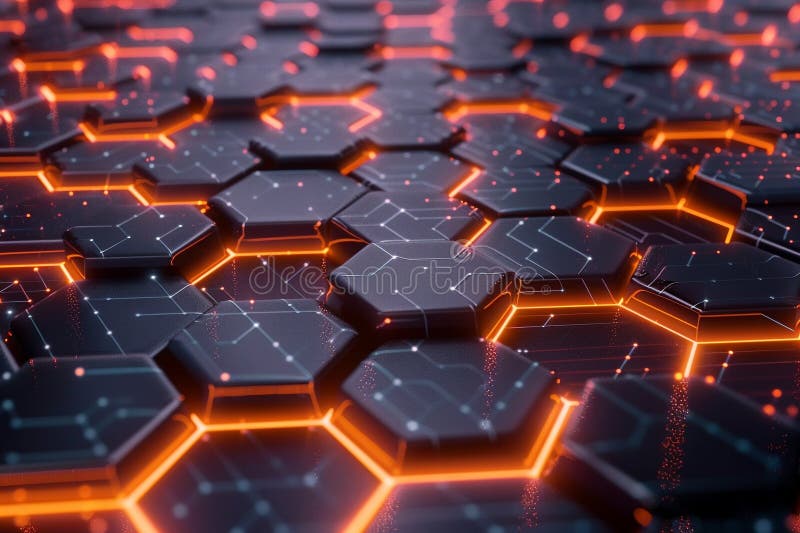3D Rendered Futuristic Digital Background a Complex Network of ...