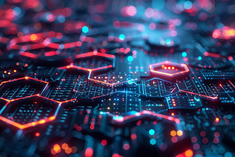 Hexagonal Cyber Stock Illustrations – 4,560 Hexagonal Cyber Stock ...