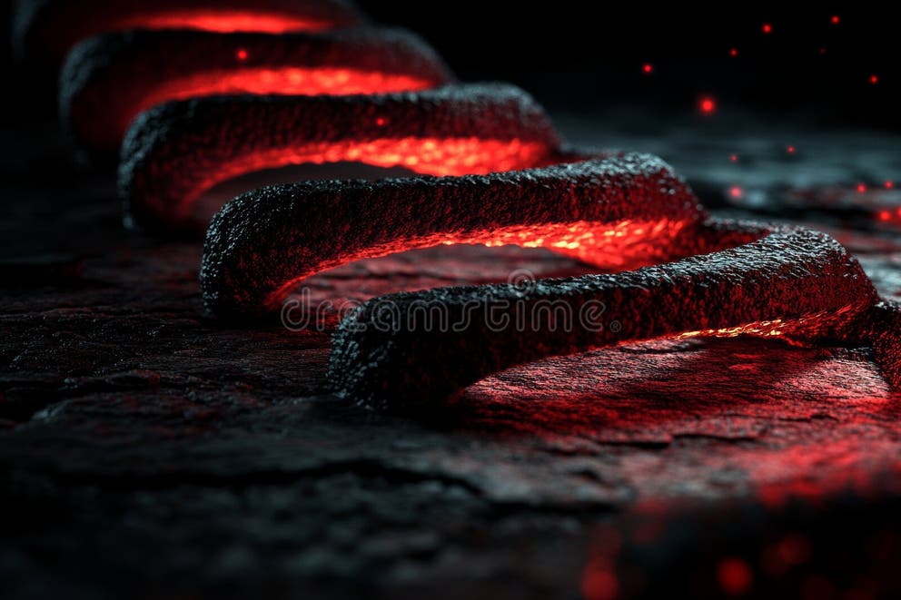 A 3D-rendered Genetic Illustration of Human DNA Viewed Under a ...