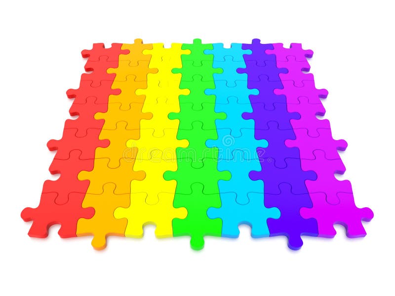 3D Rendered Graphic of a Jigsaw Puzzle Stock Illustration ...