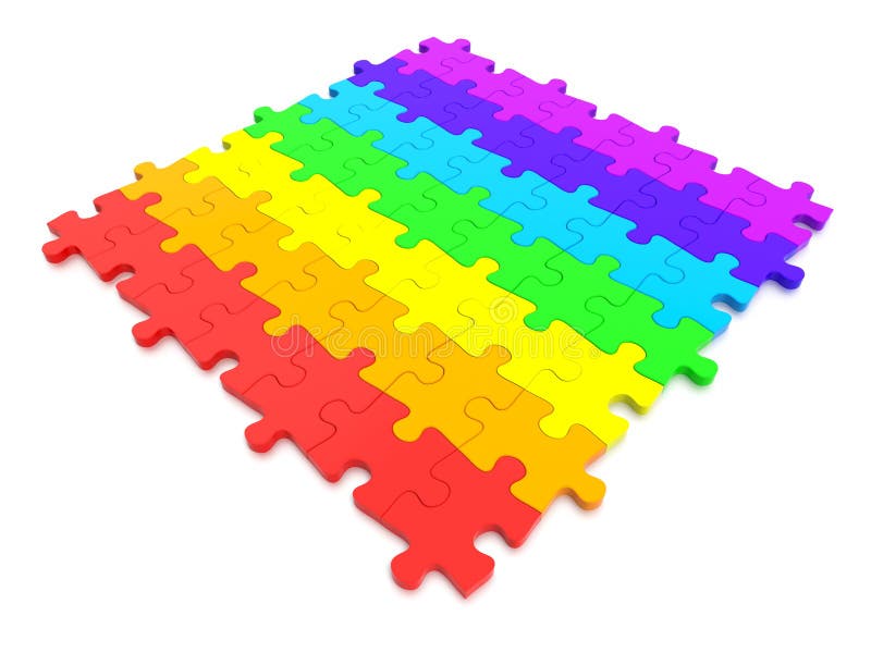 3D Rendered Graphic of a Jigsaw Puzzle Stock Illustration ...