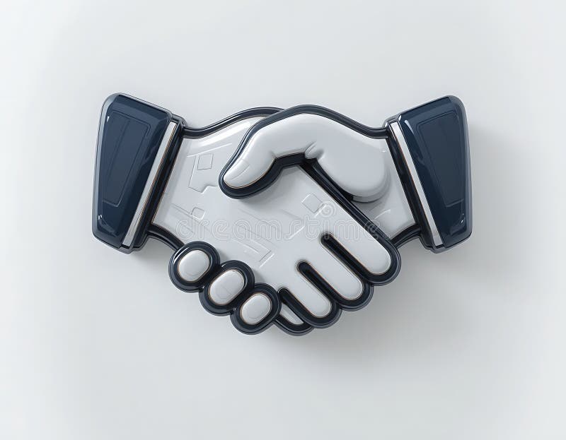 3d Rendered Handshake Icon Partnership Symbol Stock Illustration ...