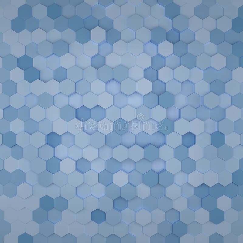 3D Rendered Hexagonal Tiles Abstract Geometric Background Illustration ...