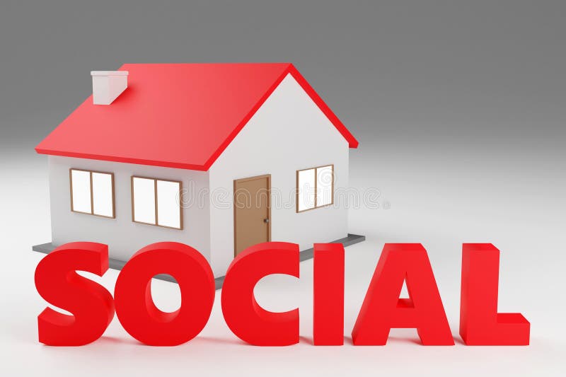 Social Housing Icon Vector Flat Stock Illustration - Illustration of ...
