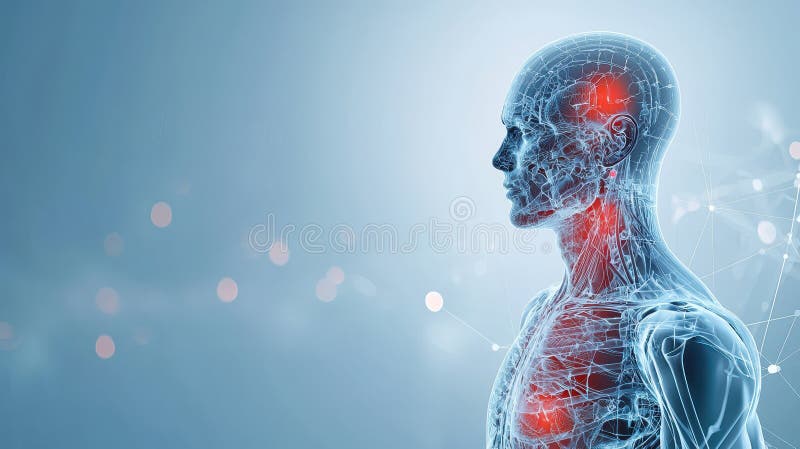 3d Rendered Human Head with Highlighted Brain Regions for Neurological ...