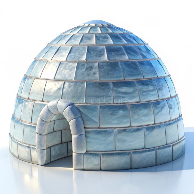 Igloo Isolated Vector Illustration Stock Vector - Illustration of white ...