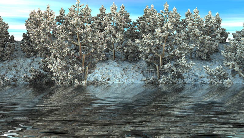 3D Rendered Illustration Artwork of Virtual Scene Stock Illustration ...