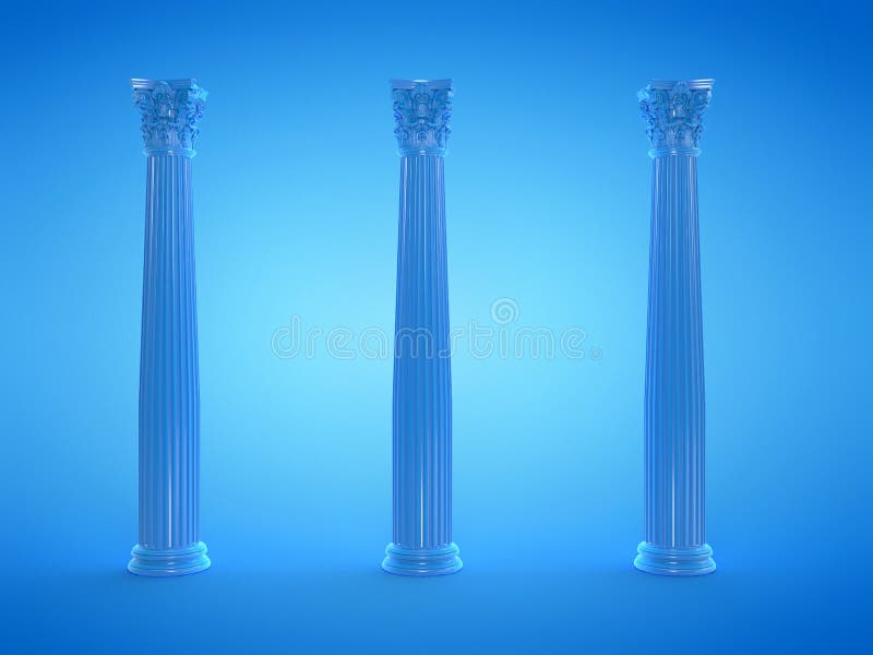 Blue columns stock illustration. Illustration of marble - 165075839