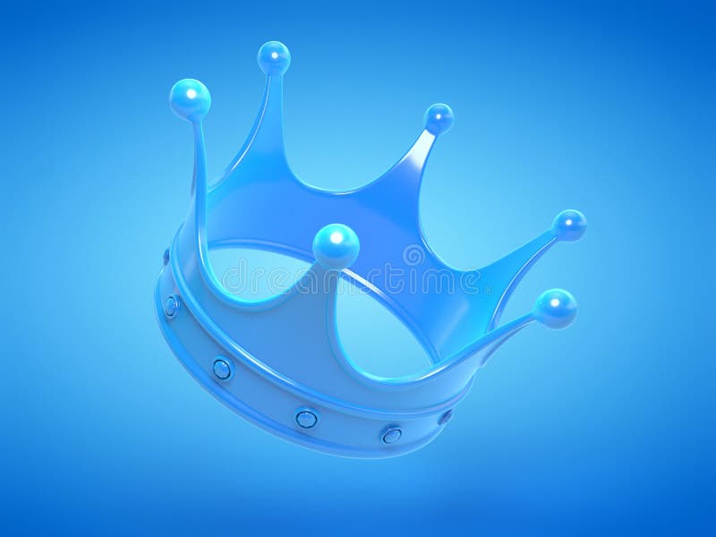 Blue crown invitation card stock illustration. Illustration of born ...