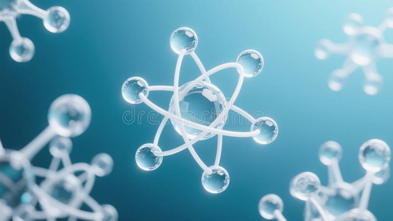 This is a 3d Rendered Illustration of a Blue Dna Molecule Network, a ...