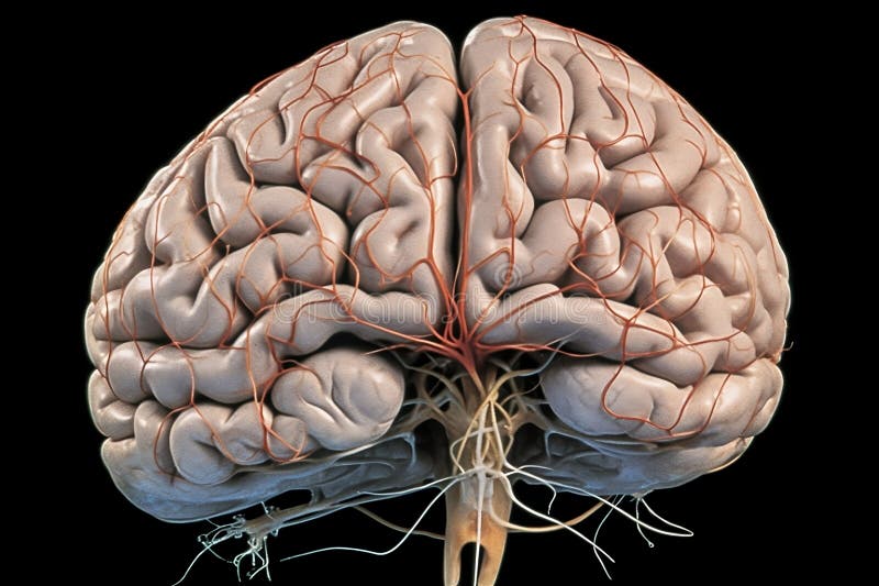 3d Rendered Illustration of a Brain. Generative AI. Stock Illustration ...
