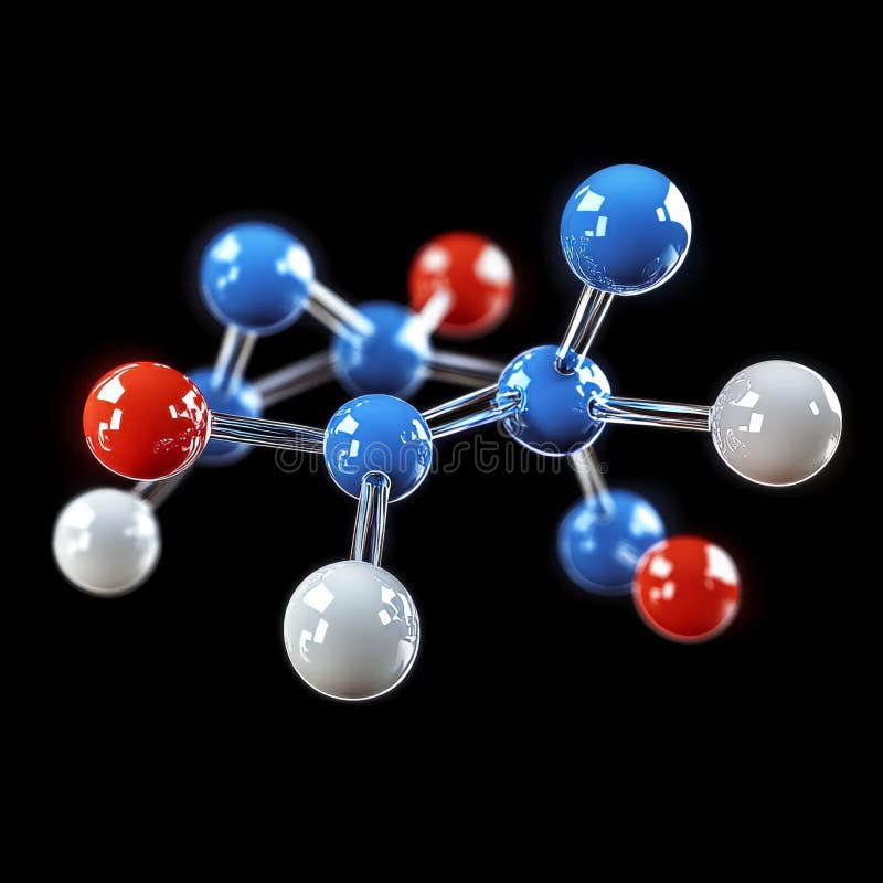 3D Rendered Illustration of a Complex Chemical Molecule Structure ...