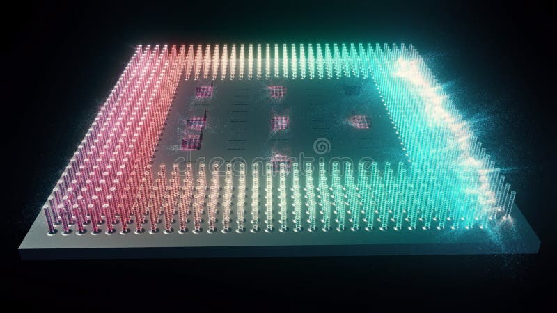 3d Rendered Illustration of Cpu Processor Stock Illustration ...