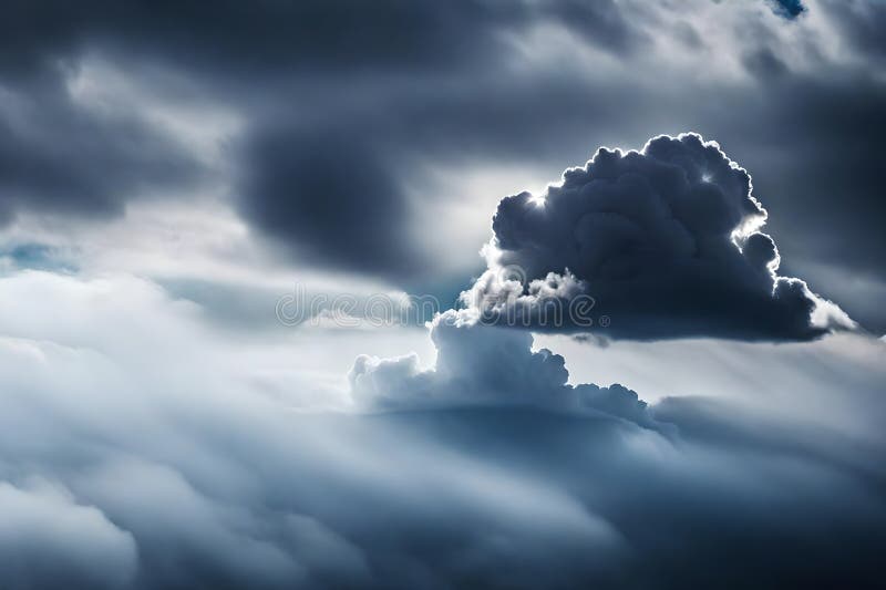 3d Rendered Illustration of Dark Clouds Looming in the Sky Stock ...